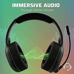 PDP AIRLITE Pro Wireless Headset with Mic for Xbox Series X|S, Xbox One, Windows 10/11 - Black