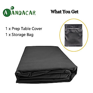 Andacar Prep Table Cover for Expert Grill Outdoor Food Prep Cart, 46inch Outdoor BBQ Cart Cover Waterproof Buffet Grill Table Cover Bar Tool Cart Cover