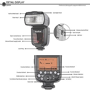 Godox Ving V860II-S 2.4G HSS 1/8000 TTL Li-on Battery V860II Camera Flash Speedlite for Sony A7 A7R A7S A7II A7RII A58 A99 A6000 A6300 Camera