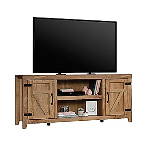 Sauder Misc Entertainment Credenza, L: 15.28" x W: 62.68" x H: 26.77", Sindoori Mango Finish
