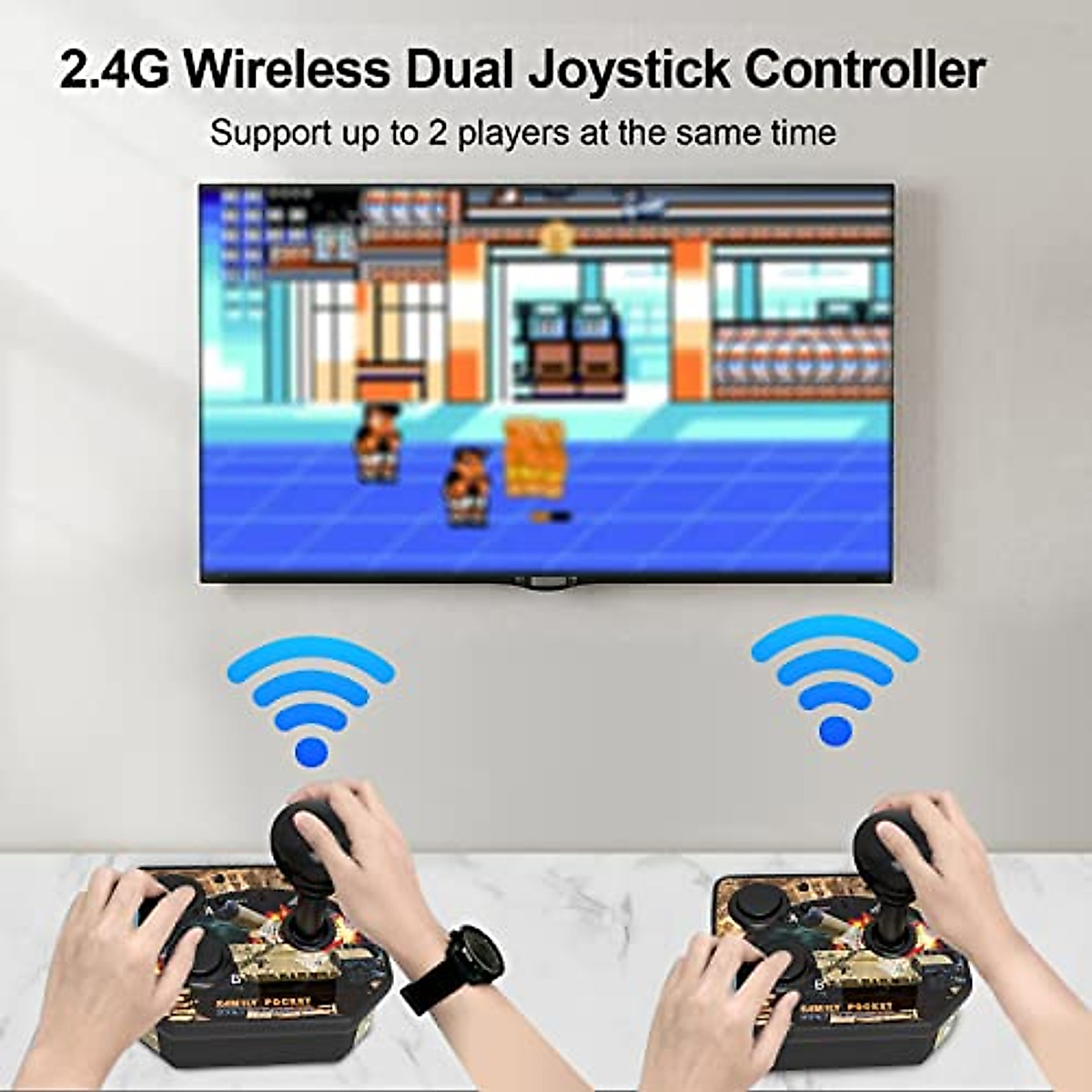 Handheld Game Console, Plug and Play Wireless Video Retro Game Console HDMI Output TV Stick,2 Wireless Joysticks Controllers, Best Gifts Choice for Kids, Children,Adults