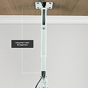 VIVO Universal Adjustable Wall Ceiling Projector Mount Bracket, Extendable Length Projection, White, MOUNT-VP06W