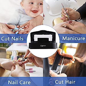 Gusnilo nail art tools sterilizer box for nail tools, tweezers, hair salon, spa and trimmer manicure equipment (1 piece, black)