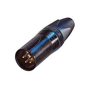 NBVOICE XLR 4-Pin Male Cable Connector Black Housing w/Gold Contacts c