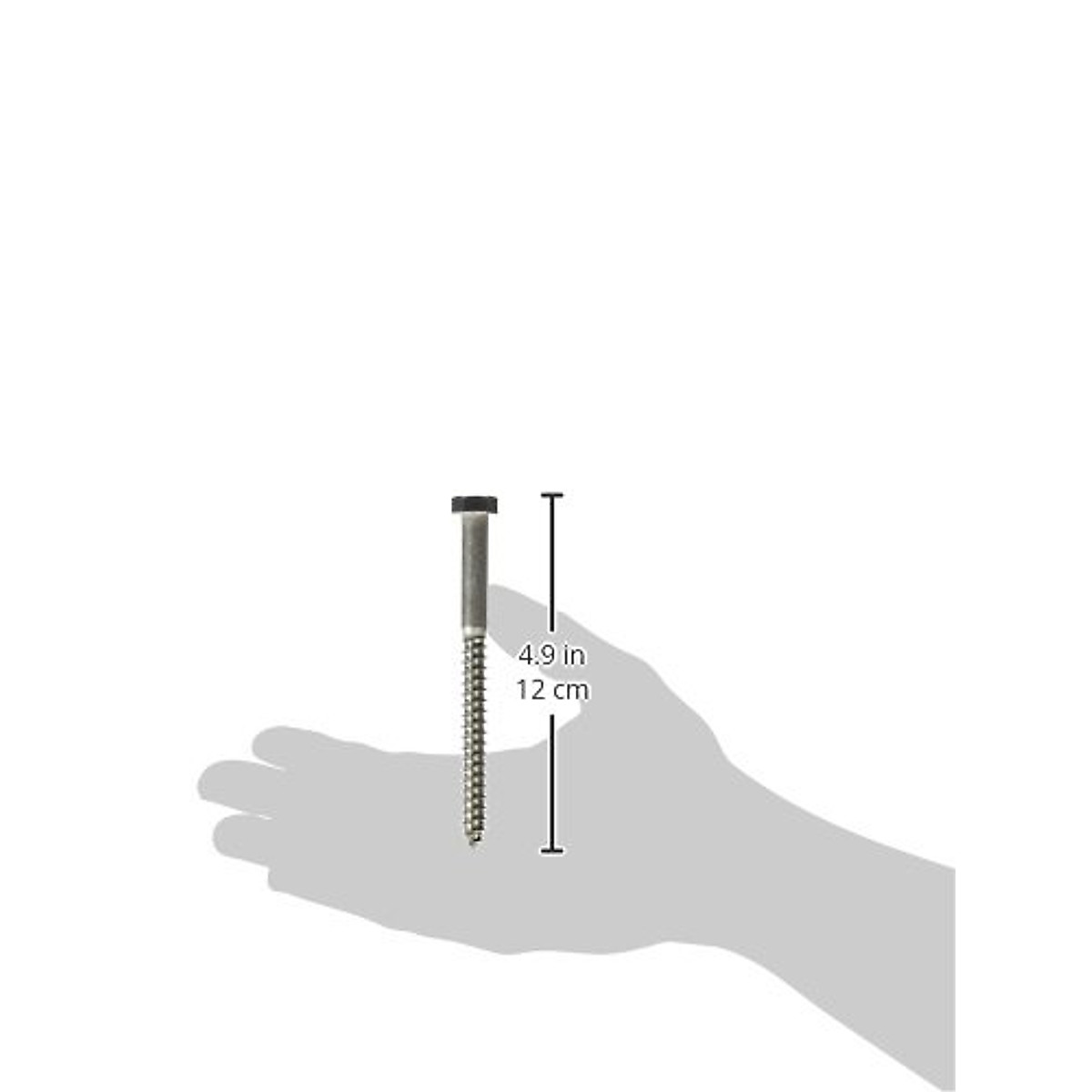 The Hillman Group 964603 3/8 x 4-1/2-Inch Stainless Steel Hex Lag Screw, 10-Pack