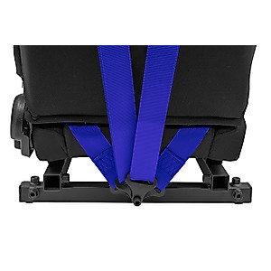 OpenWheeler Racing and Flight Simulation Cockpit Four Point Harness. Virtual Reality add-on. Blue