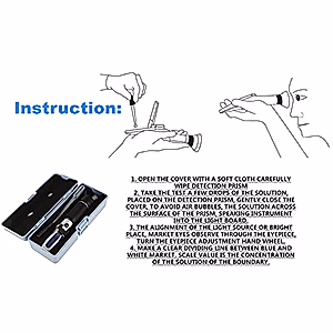 Professional Hand Held Accurate Refractometer Salinity Refractometer 0-100‰ Cutting Oil Fluid Refractometer 0-32%(#1)