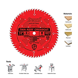 Freud LU88R010: 10" Thin Kerf Fine Finish Crosscut Blade