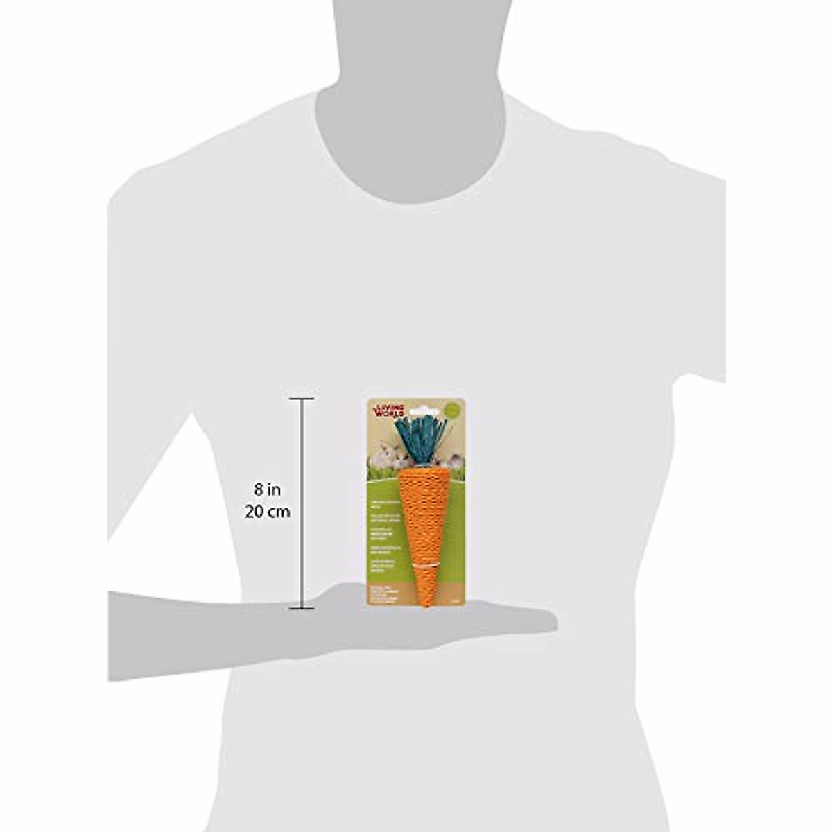 Living World Nibblers Corn Husk Pet Chew, Carrot