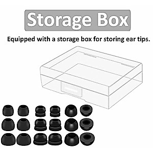 9 Pairs Ear Tips Set Compatible with Beats Fit Pro, Memory Foam Double Flange and Normal Silicone Tips S/M/L Replacement Noise Isolation Fit in Case Eartips for Beat Fit Pro - Black