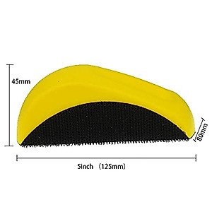 VIBRATITE 5 Inch Hook and Loop Mouse Hand Sanding Block, Ideal for Woodworking, Furniture Restoration, Home and Automotive Body,Sanding Pad Hook Backing Plate for Sanders or Polishers,2PCS