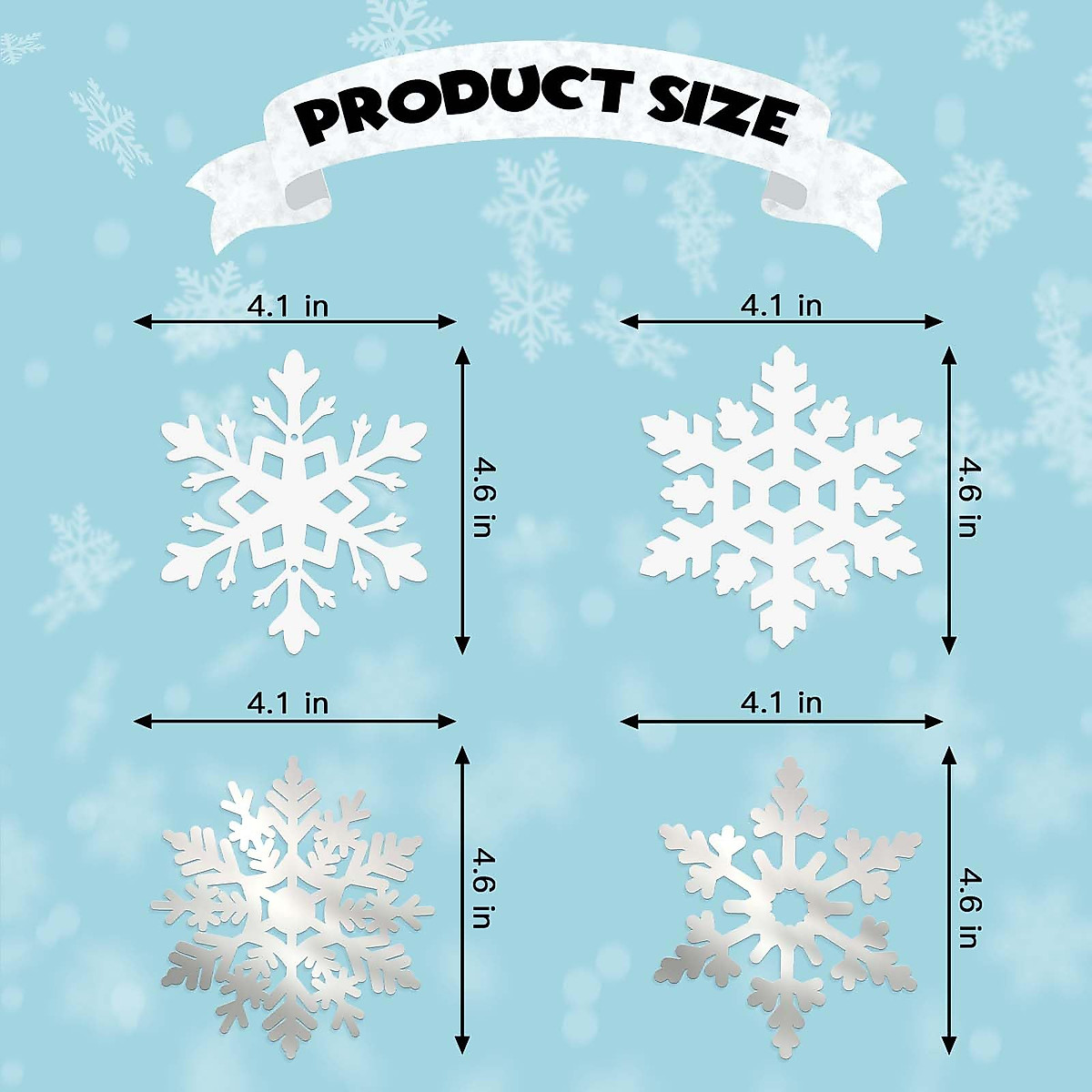 Christmas Winter Wonderland Snowflake Hanging Swirls Party Decoration White Silver Glitter Ceiling Decor Winter Holiday Party Decorative Snowflake Ornaments Garland for New Year Winter Wonderland