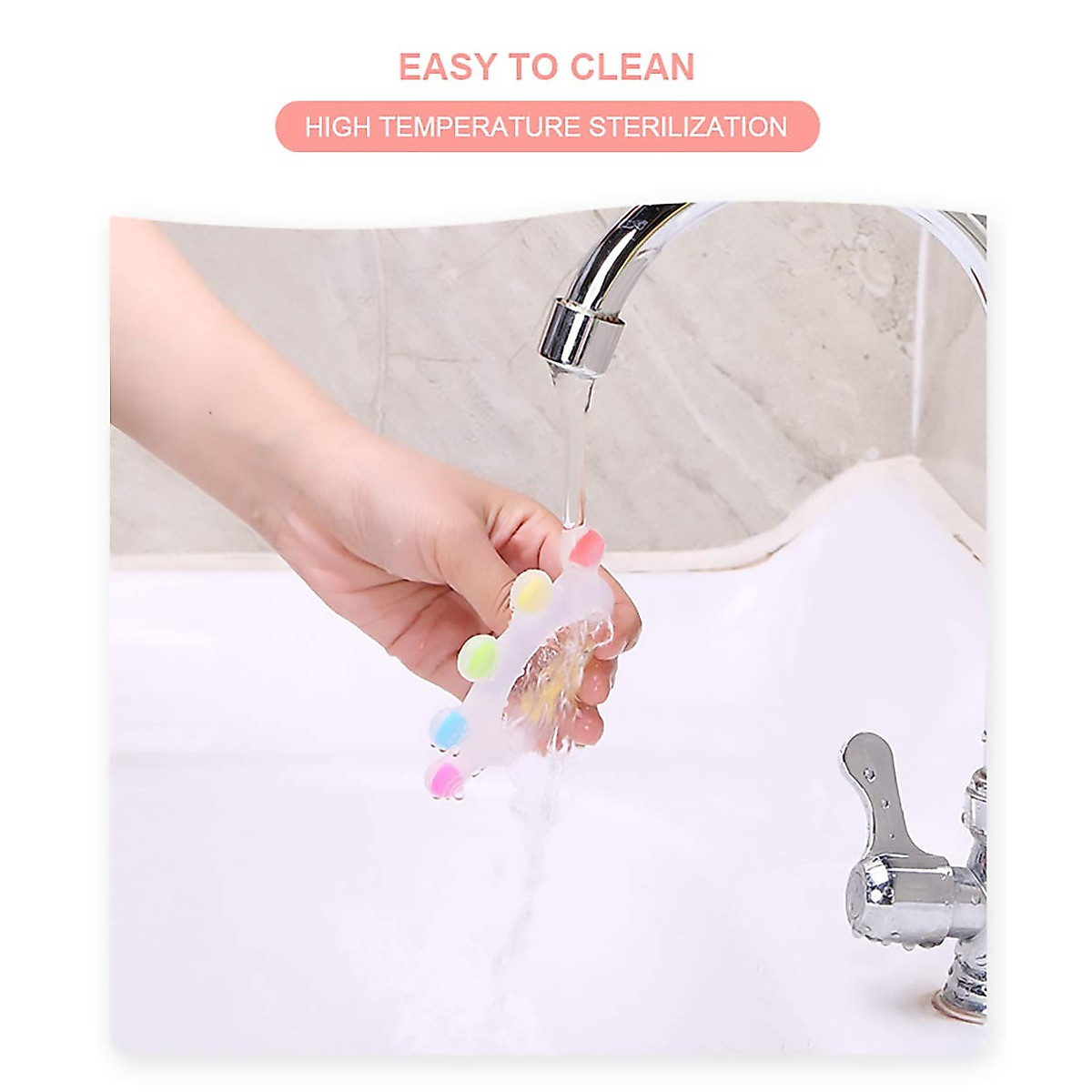 Baby Palm Teether, Silicone Teething Toys for Babies 0-6 Months,6-12 Months, Soothing Teething Pain, BPA Free, Easy Grasp, Anti-Choking