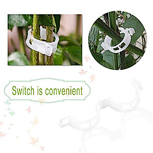 300 PCS Plant Support Garden Clips,Tomato Vine Clips,Durable Crop Clips in White for Flower Vine Twine Tomato Orchid to Grow Upright and Healthier