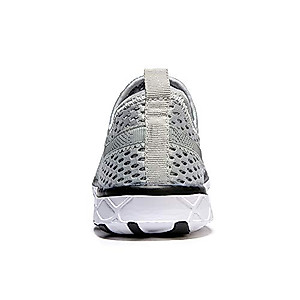 SUOKENI Women's Quick Drying Slip On Water Shoes for Beach or Water Sports Ultralight Walking Shoes LightGray,Size:US 8.5/EU 39