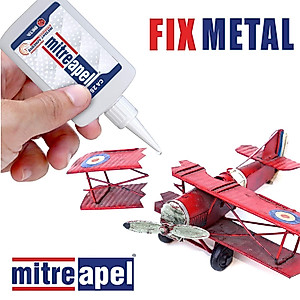 MITREAPEL CA Glue with Activator (2 x 0.80 oz - 2 x 3.30 fl oz.) - CA Glue for Woodworking - Cyanoacrylate Glue and Activator Spray - Crazy Glue, Super Glue for Crafts and DIY Projects - (2 Pk)