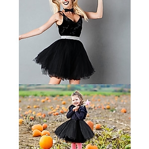 Halloween Tulle Fabric Roll 6 Inch x 100 Yards Tulle Ribbon 300 Ft Tulle Netting Fabric Spool DIY Decorative Tulle Roll for Halloween Decoration DIY Crafts Wedding Party Skirts Bows (Black)