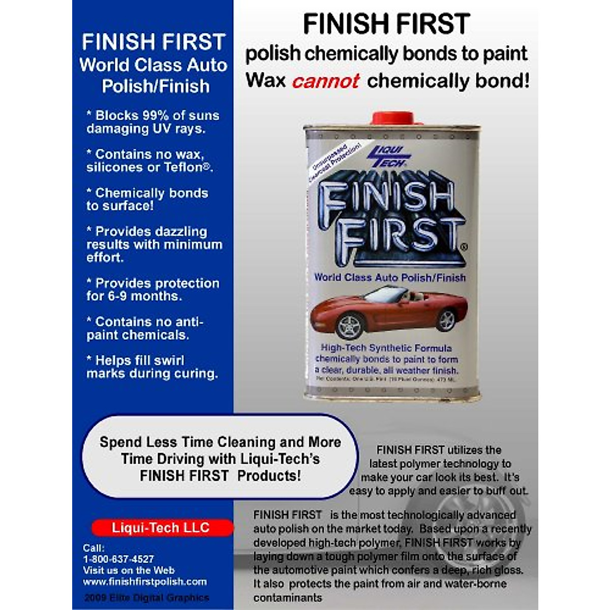 Liqui Tech Finish First Auto Polish (16 oz.)