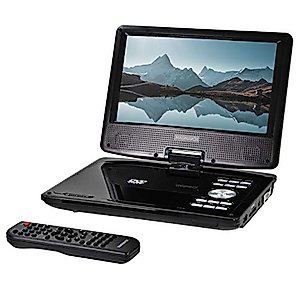 Magnavox MTFT713-BK Portable 9 Inch TFT Swivel Screen DVD/CD Player in Black