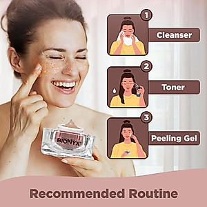 Bionyx Rhodium Facial Peeling Gel - Face Peel Gel for All Skin Types - Exfoliating Gel for Smooth and Supple Skin - 1.69 Fl. Oz.