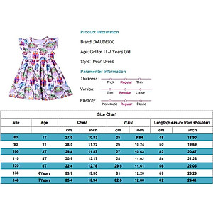 JXAUDEKK Baby Girls Summer Dress Yoda Baby Boutique Clothing Flutter Sleeve Cartoon Dress (4T, A)