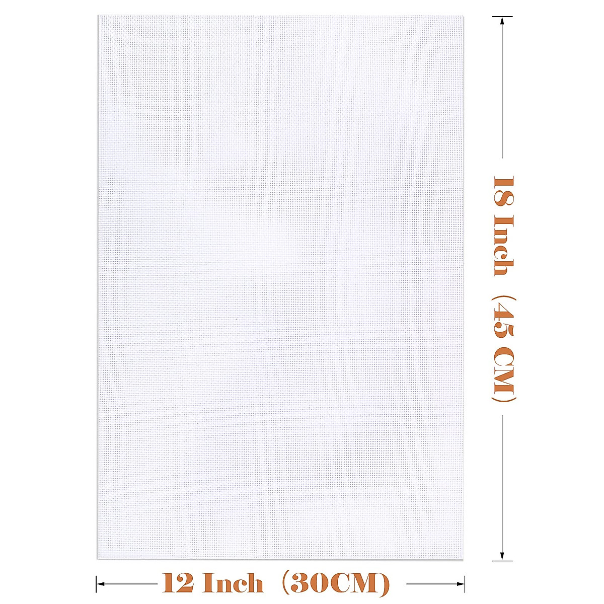 Caydo 6 Pieces Aida Cloth 14 Count White Cross Stitch Fabric for Craft Embroidery, Handmade Needlework, DIY Handicrafts, 12 by 18-Inch