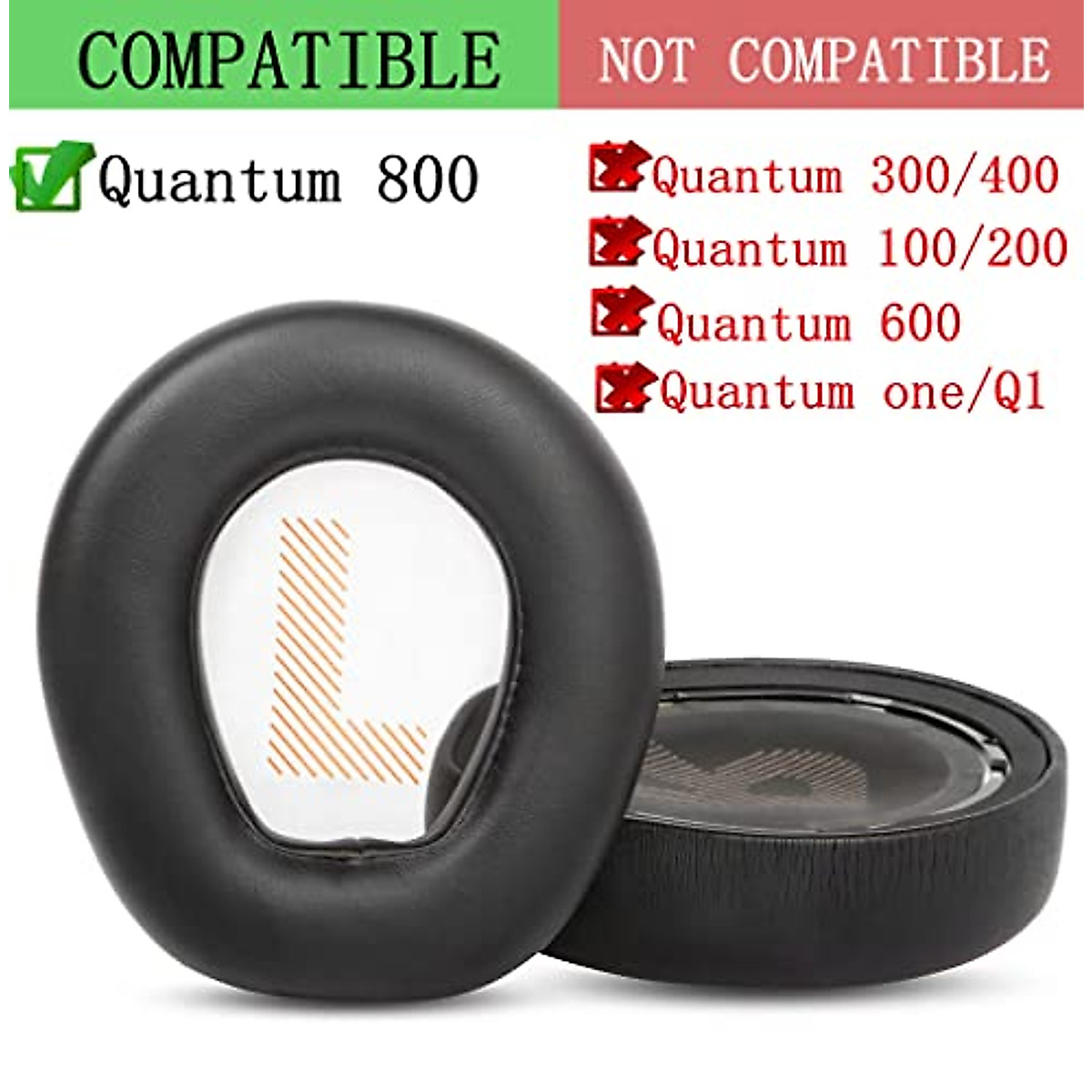 YunYiYi Q800 Replacement Ear Pads Cushions Compatible with JBL Quantum 800 Gaming Headset Parts Ear Cover