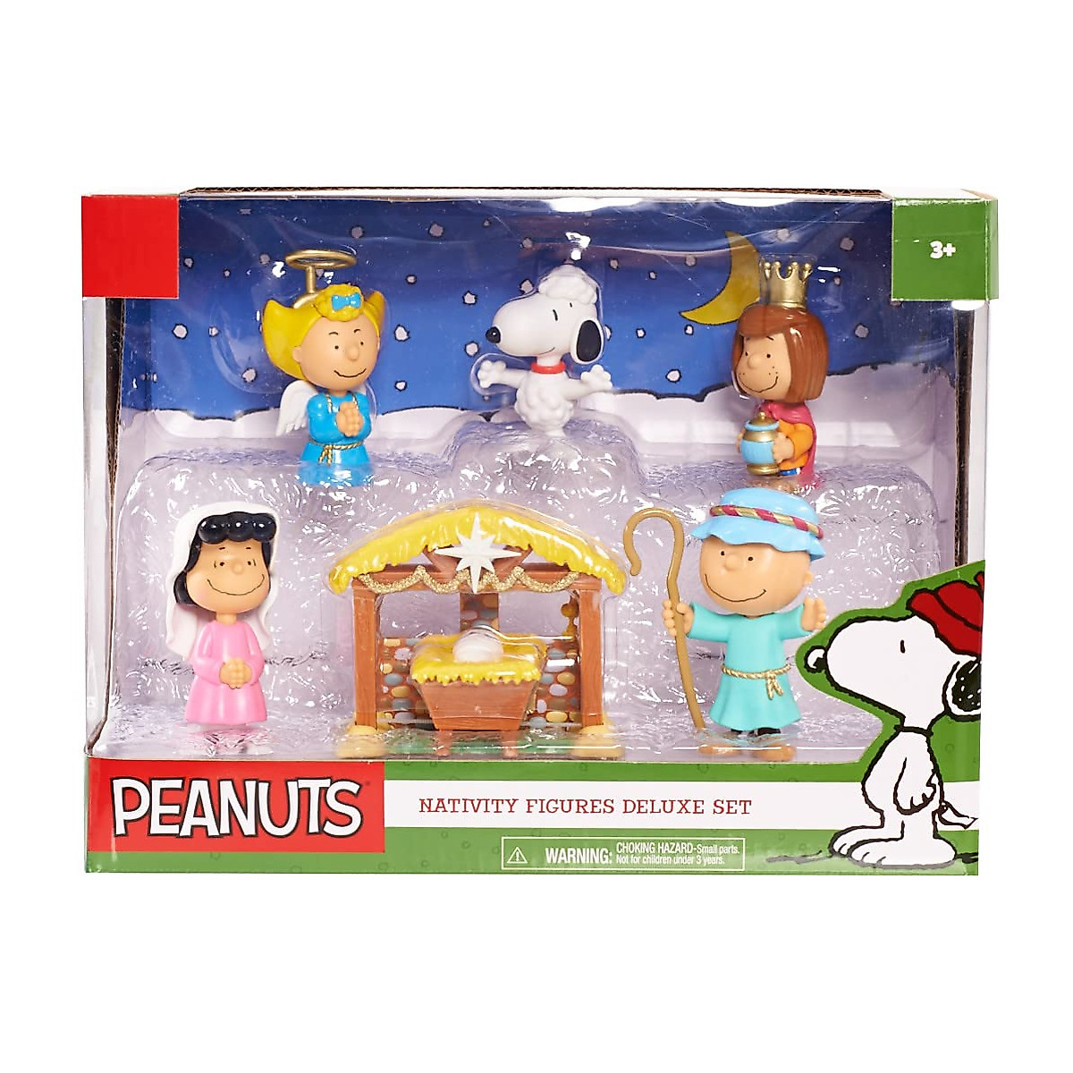 Peanuts Christmas Nativity Figure Set, 8-inch Collectible Figures, Decorations and Toys, Kids Toys for Ages 3 Up by Just Play
