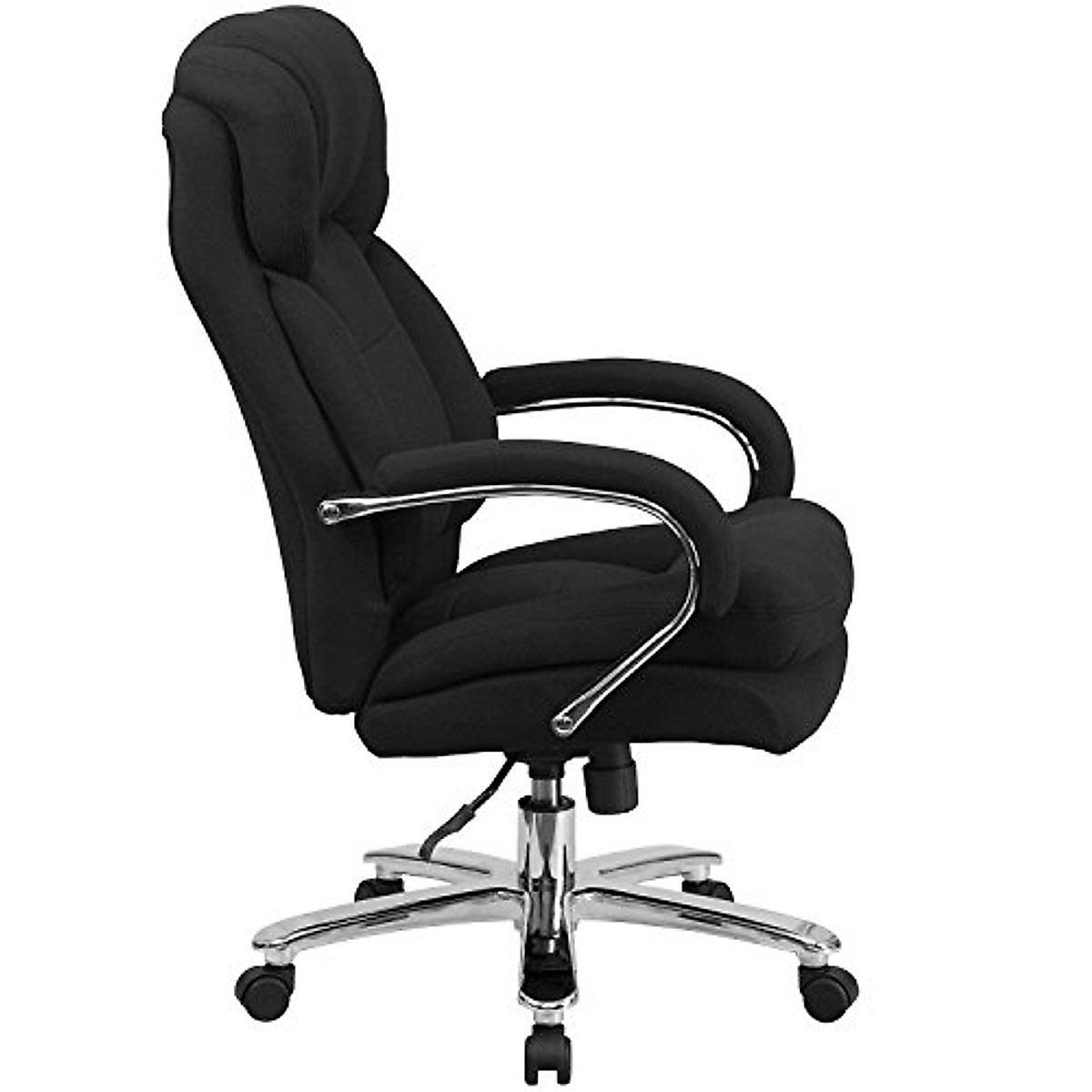 Flash Furniture Hercules Series Swivel Office Chair with Loop Arms, Ergonomic High-Back Executive Chair with Padded Seat and Arms, Black