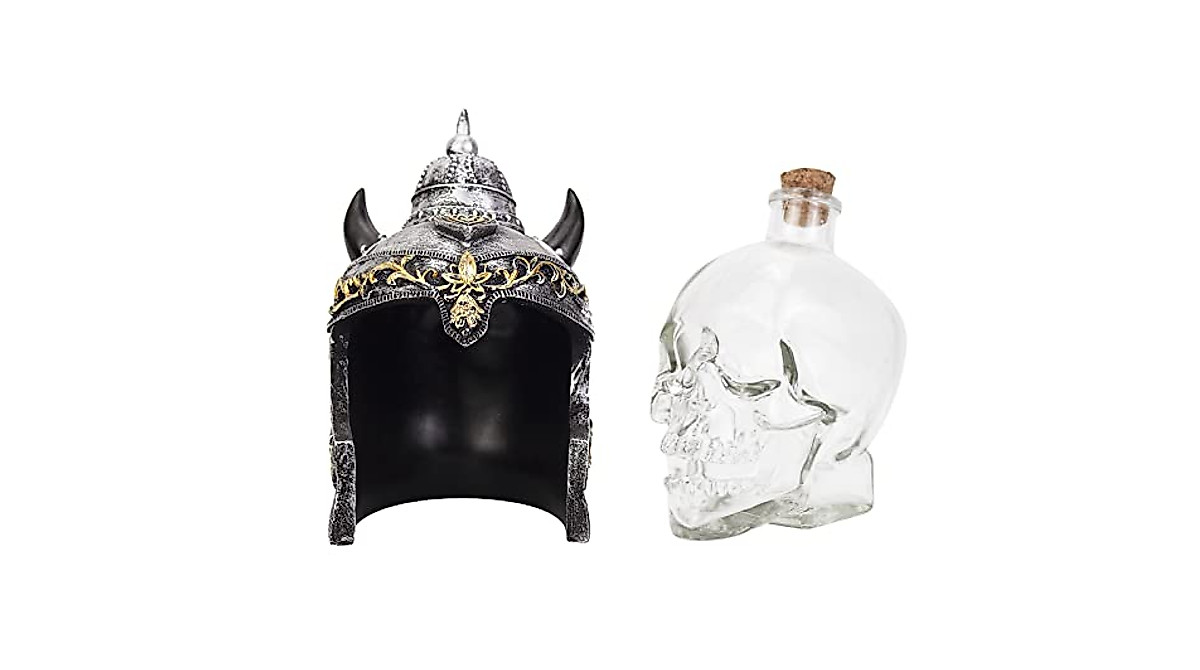 Viking Skull Decanter Set - Unique 450ml Whiskey Gift