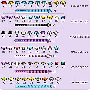 SIENON Bracelets 6PCS, Kids Building Blocks Dots Bracelets, DIY Creative Craft Bracelet Making Kit for Kids, Friendship Bracelets, Dots Construction Toys Kit for Birthday for Girls Boys