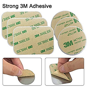 SENHAI 8 pcs Phone Car Mount Metal Plate with Adhesive for Magnetic Cradle-Less Mount, 4 Rectangular and 4 Round - Black, Silver, Gold, Rose Red