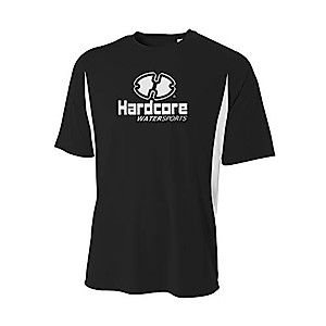 Mens Hardcore Loose Fit Rash Guard Swim Shirt with SPF Protection