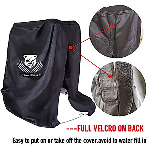 ClawsCover Heavy Duty Folding Treadmill Cover Waterproof Dustproof Running Machine Cover Exercise Workout Equipment Protective with Windproof Drawstring and Air Vents for Home Gym Indoor Outdoor