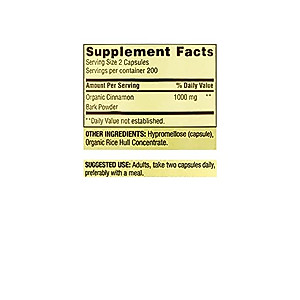 Spring Valley Cinnamon 1000 mg, 400 Count + STS Fridge Magnet.