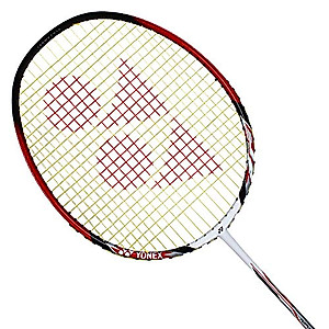 YONEX NR 7000i Graphite Strung Badminton Racket with Full Racket Cover (White/Red)| for Intermediate Players | 80 Grams |Maximum String Tension - 24lbs