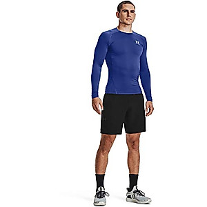 Under Armour Men's Armour HeatGear Compression Long-Sleeve T-Shirt , Royal Blue (400)/White, Large