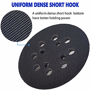 2 Pack 5 inch 8 Holes Sander Backing Pad, Hook and Loop, Replacement Pad for Random Orbit Sander