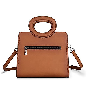 WYKDD Vintage Embossed Ladies Handbag Multifunctional Large Capacity Tote Bag Casual Ladies Shoulder Bag (Color : C, Size : 26(L)*23(H)*12(W) cm)