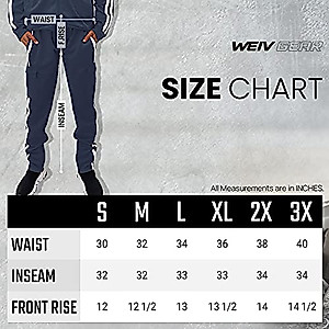 Weiv Gear Men’s Track Pants – Casual Two Stripe Cargo Pocket Ankle Zipper Sweatpants Joggers Active Athletic Workout TP500 BLKYEL M Black/Yellow