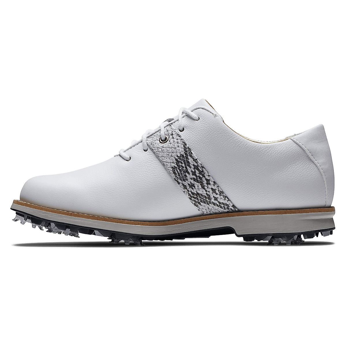 FootJoy Women's Premiere Series Previous Season Style Golf Shoe, White/Croc Print, 6