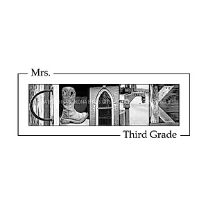 Personalized Teacher Gift - Teacher End of Year Gift - Custom Teacher Gift using Alphabet photography - UNFRAMED