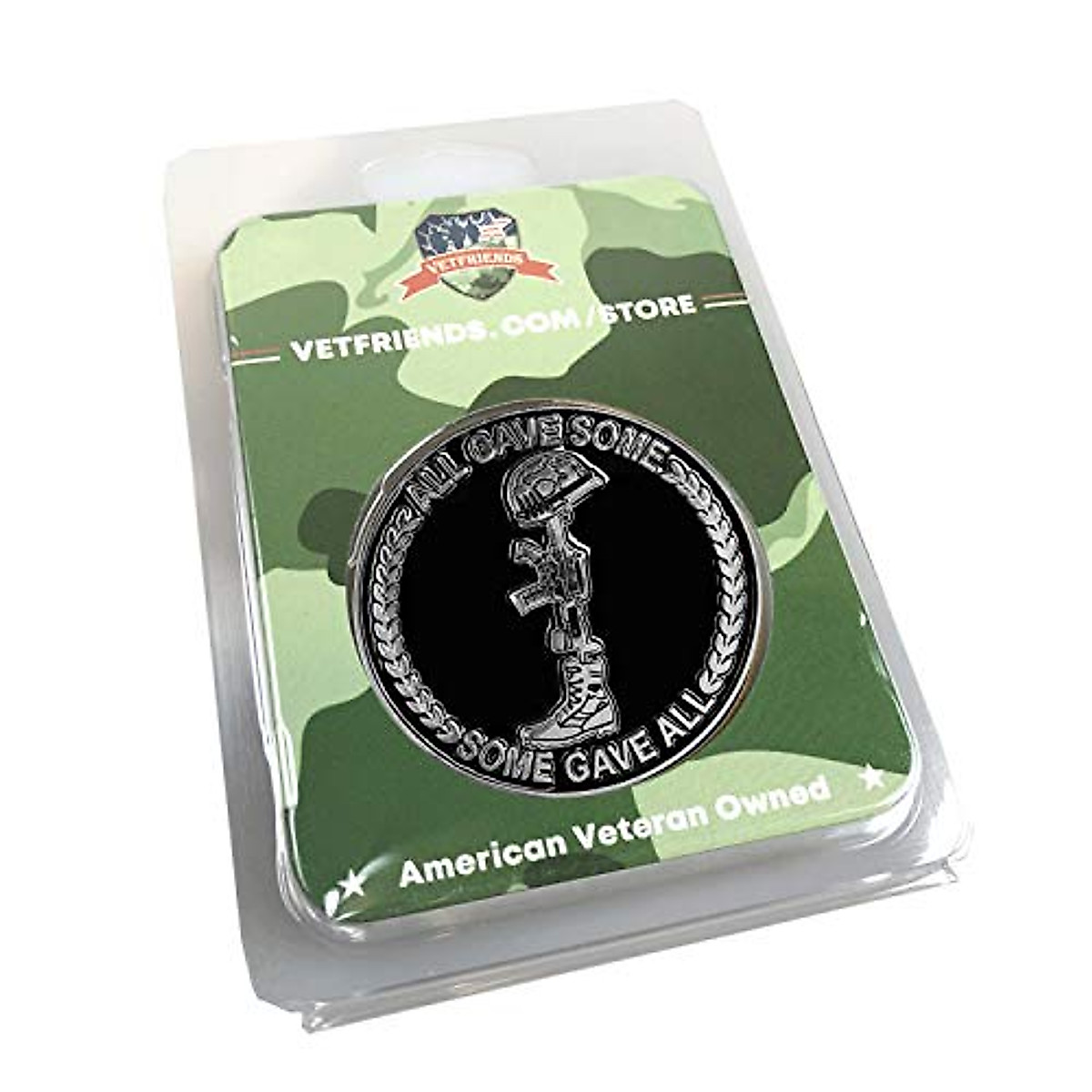 US Veterans Challenge Coin Limited Issue Licensed Military Apparel Patriotic Products Gifts for Veterans Families and Retired VetFriends.com
