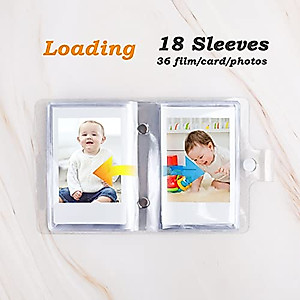 2Packs 36 Pockets 2x3 Photo Album for Fujifilm Instax Mini 12 11 9 Camera, Polaroid Snap, Z2300, SocialMatic Instant Cameras & Zip Instant Printer (White)