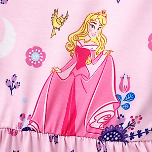 Disney Princess Toddler Girl Allover Print Long-sleeve Dress, Pink, 3T