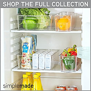 SIMPLEMADE Drink Container for Refrigerator, Can Dispenser Rack, Clear Pop Holder for Refrigerator and Freezer, Multipurpose Pop Can Organizer for Kitchen, Office, Bathroom