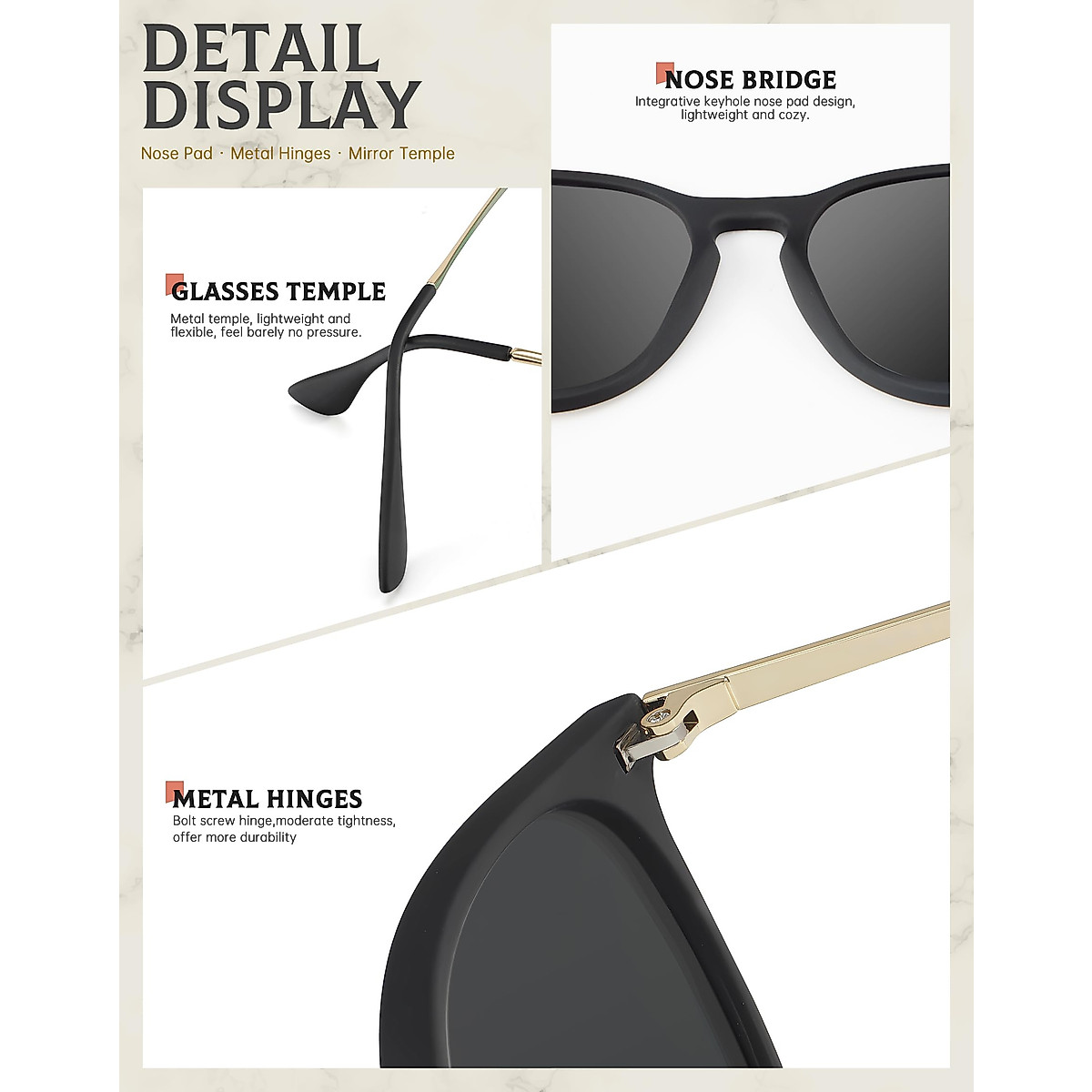 ANYLUV Womens Sunglasses Polarized Sunglasses-Womens: Trendy Sunglasses for Women 2024 UV400 Protection Round Classic Frame