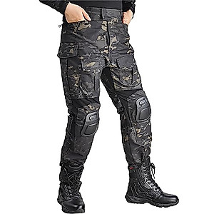 Men Combat Tactical Trousers Fishing Swat Soldiers Hunting Equipment Army Camo1 Pants Gray XXL
