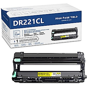 DR221CL Yellow Drum Unit 1-Pack Compatible DR-221CL Drum Unit Replacement for Brother DR221CL Drum Unit HL-3140CW 3180CDW DCP-9020CDN MFC-9130CW 9340CDW Printer (Not Include Toner)