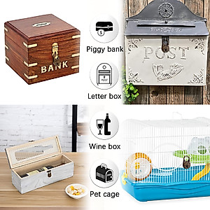 Alles Mini Small Padlock 8 Pcs Antique Padlocks Mini Little Vintage Lock with Key for Jewelry Box,Wedding Card Box,Treasure Chest, Wine Box, Diary Book and More - Bronze